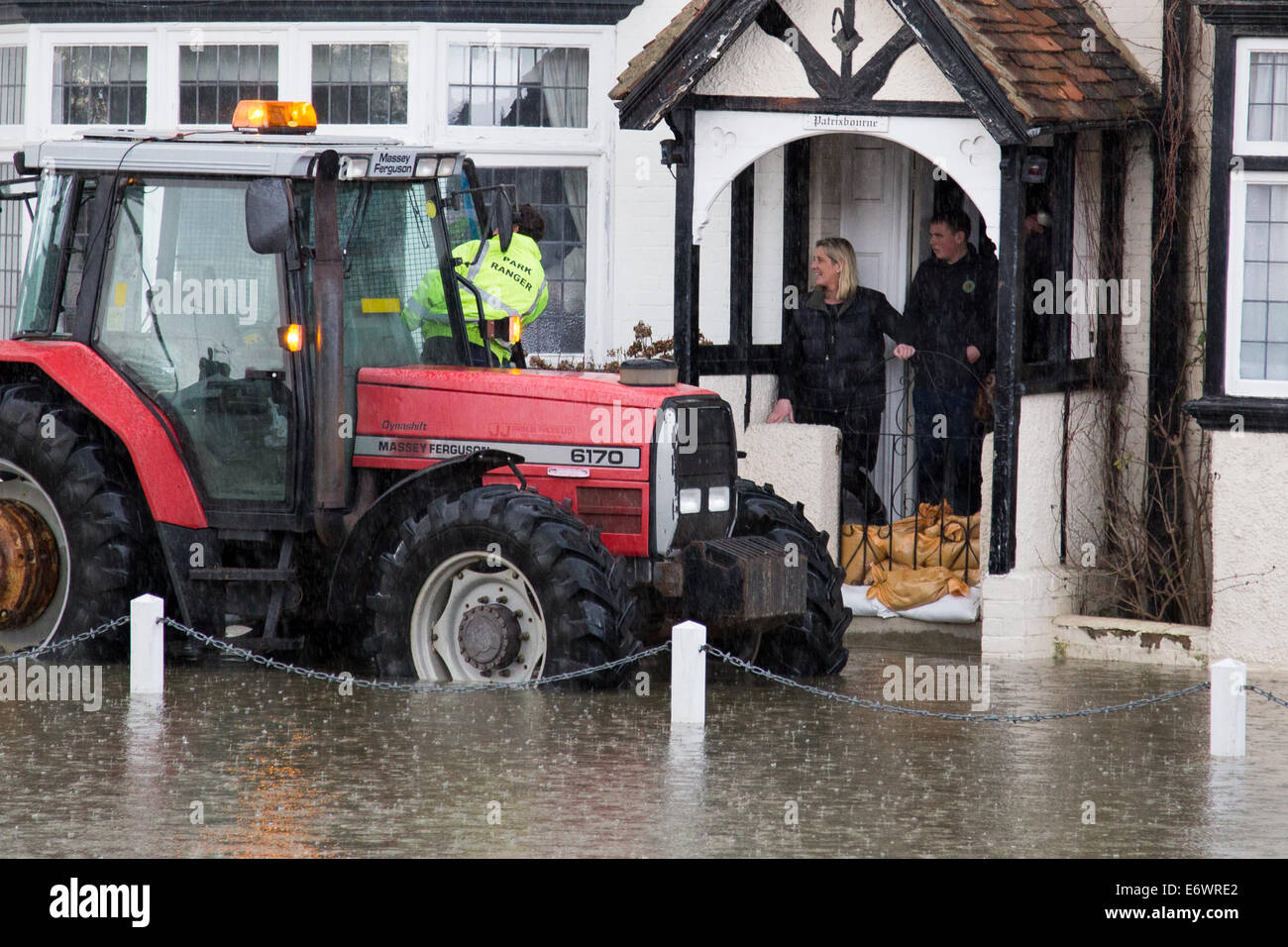 Scenes showing the flooded town of Datchet in Bucks after the river ...