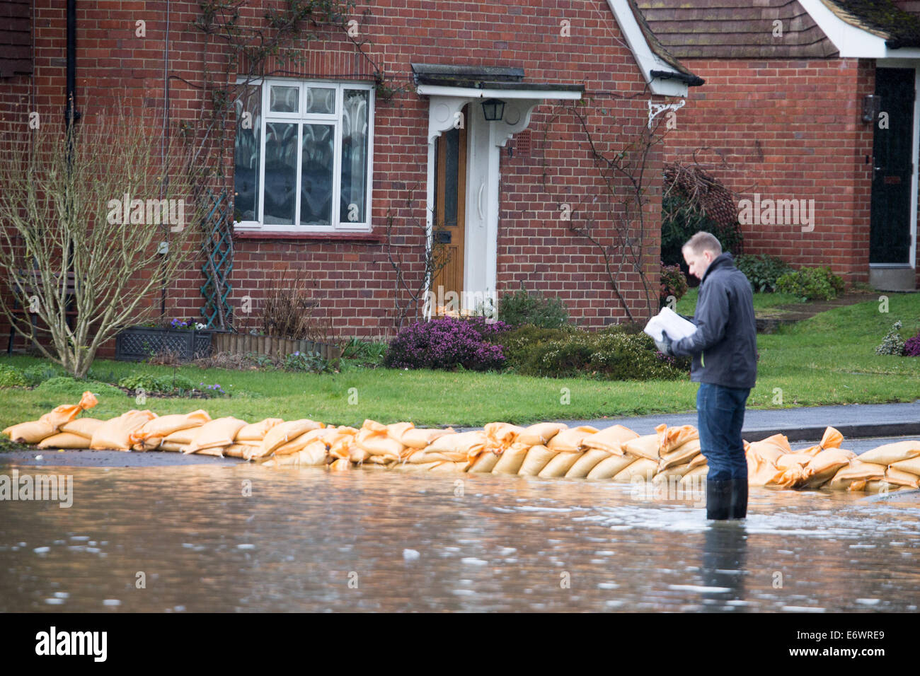 Scenes showing the flooded town of Datchet in Bucks after the river ...