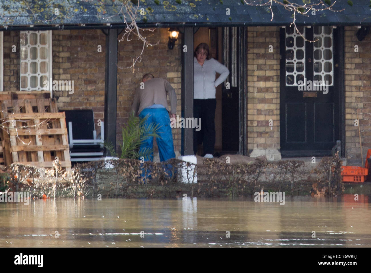 Scenes showing the flooded town of Datchet in Bucks after the river ...