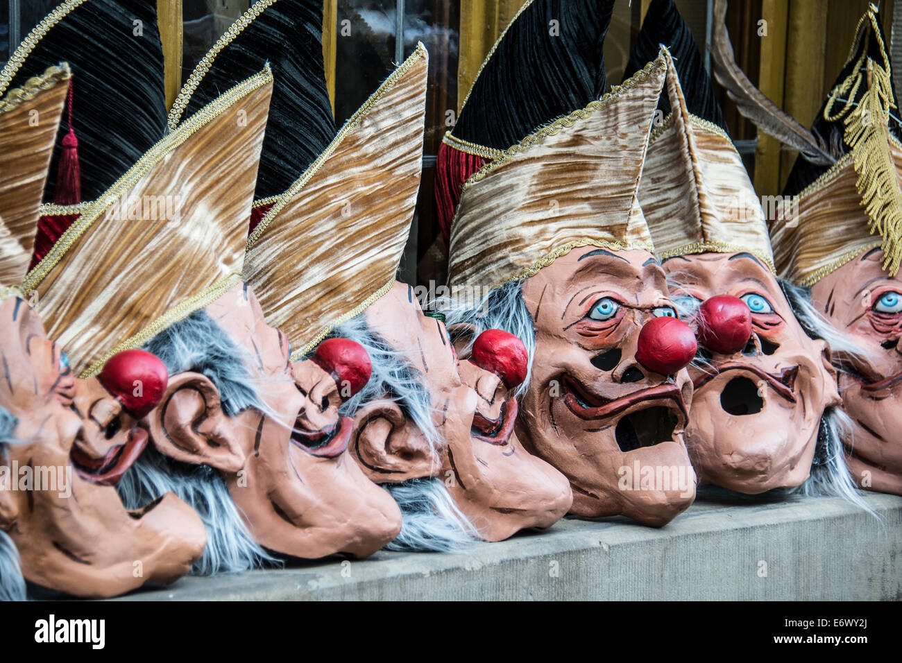 Carnival masks, Carnival of Basel, canton of Basel, Switzerland Stock ...