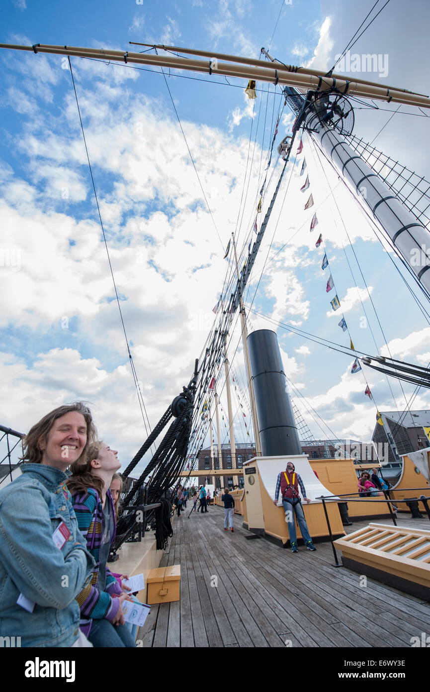 Going aloft and out on the yard arm. The preserved SS Great Britain now ...