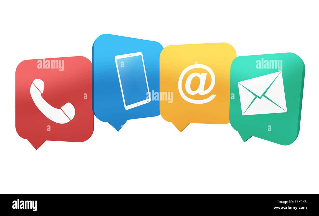 Contact symbols hi-res stock photography and images - Alamy