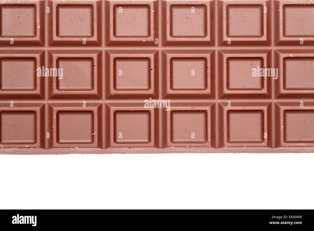 Chocolate bar against white background. Closeup Stock Photo - Alamy