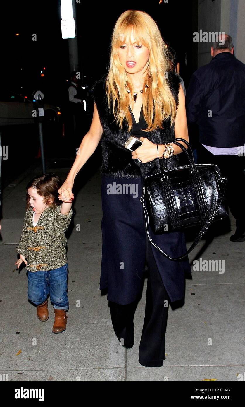 Rachel Zoe leaves Craig's restaurant in West Hollywood with her little ...