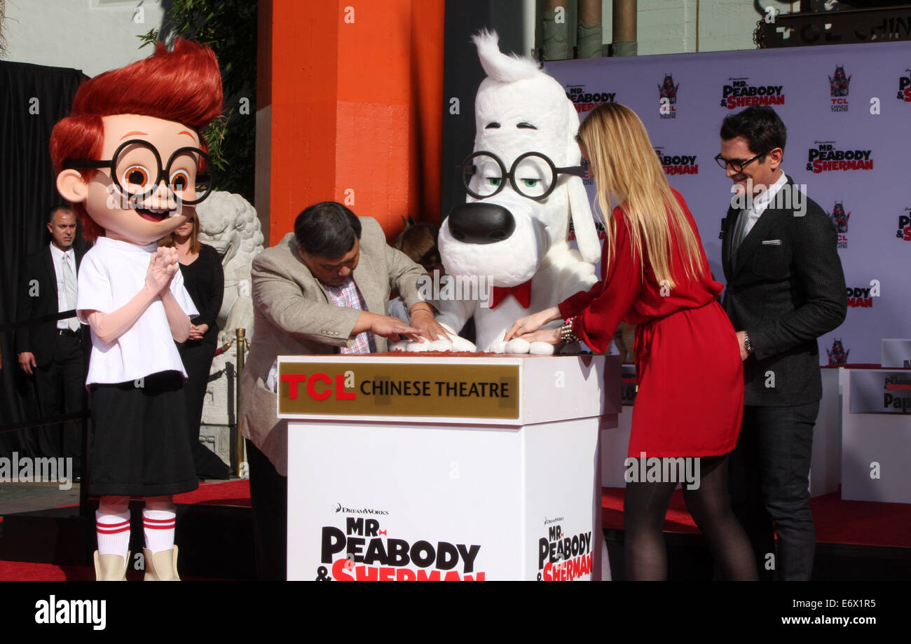 Mr Peabody paw print ceremony at the TCL Chinese Theater with sidekick ...