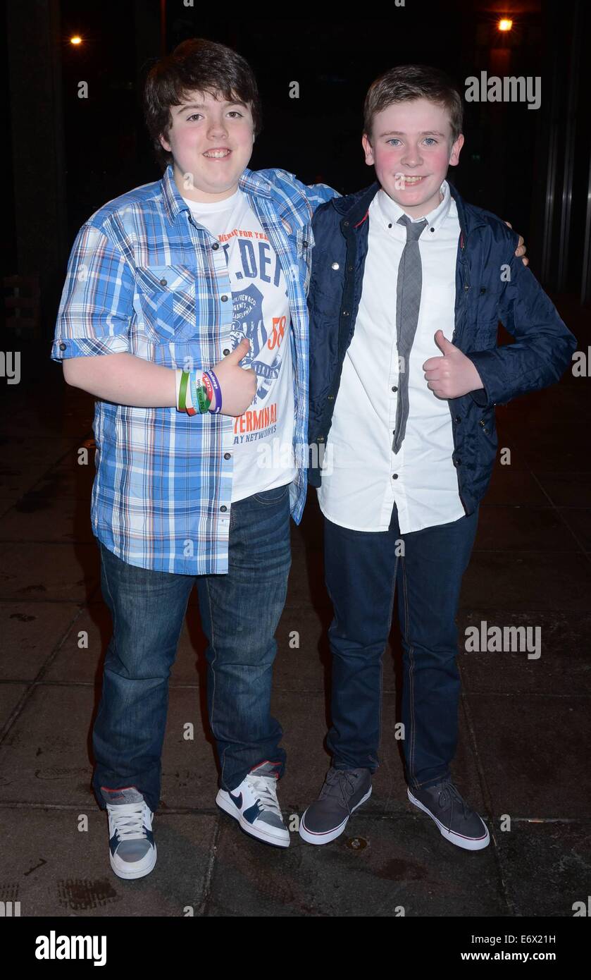 Stars of Moone Boy Ian O'Reilly & David Rawle and guests at The Late ...