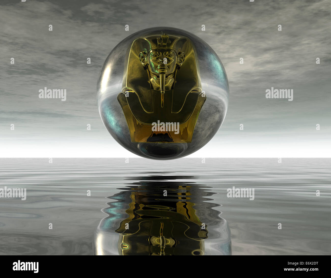 digital rendering of tut anch amun Stock Photo - Alamy
