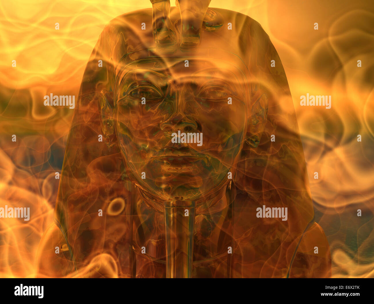 digital visualization of tut anch amun Stock Photo - Alamy
