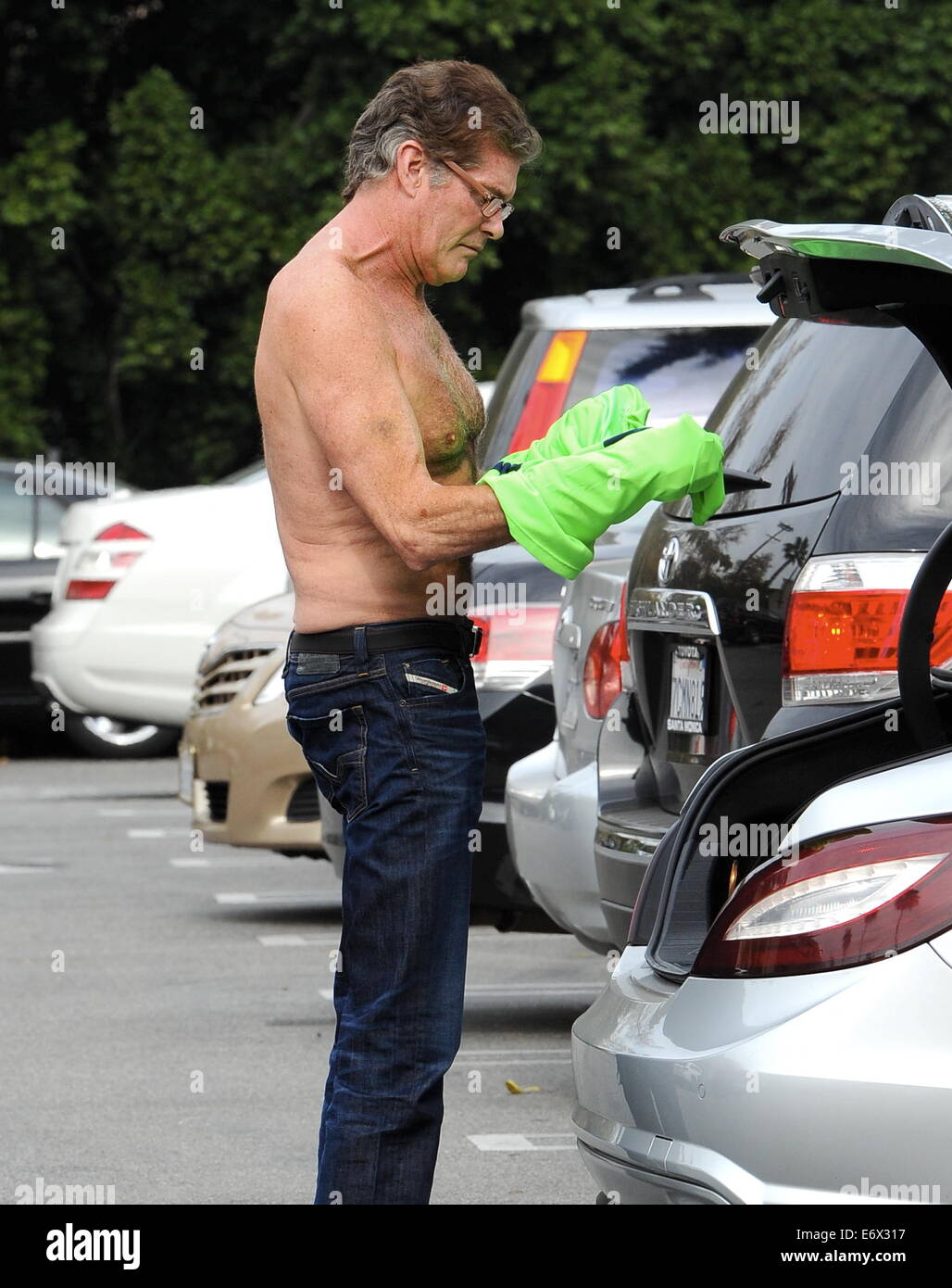 Former 'Baywatch' star David Hasselhoff shows off a toned physique at ...