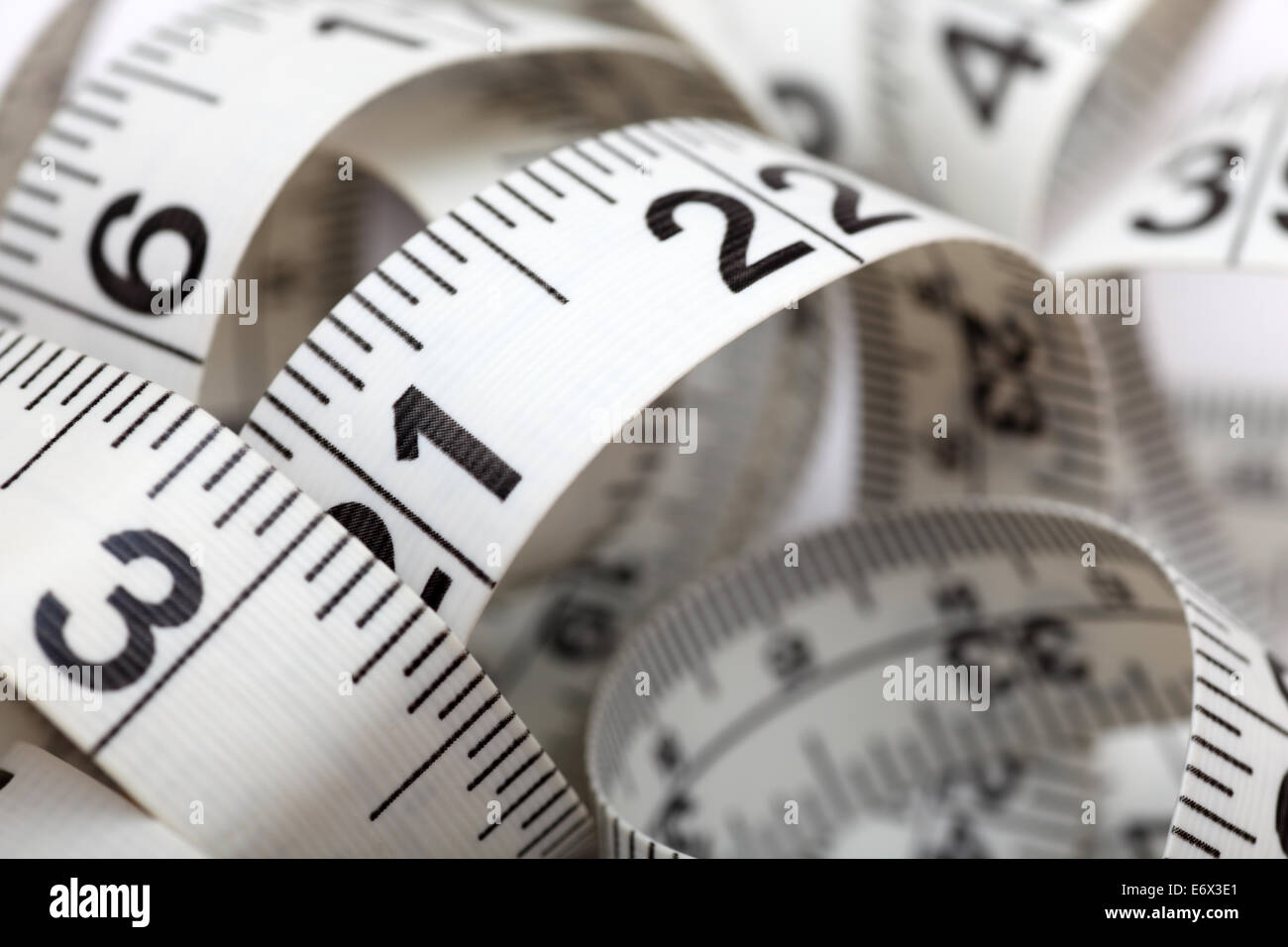 Tape measure closeup. Shallow depth of field Stock Photo - Alamy