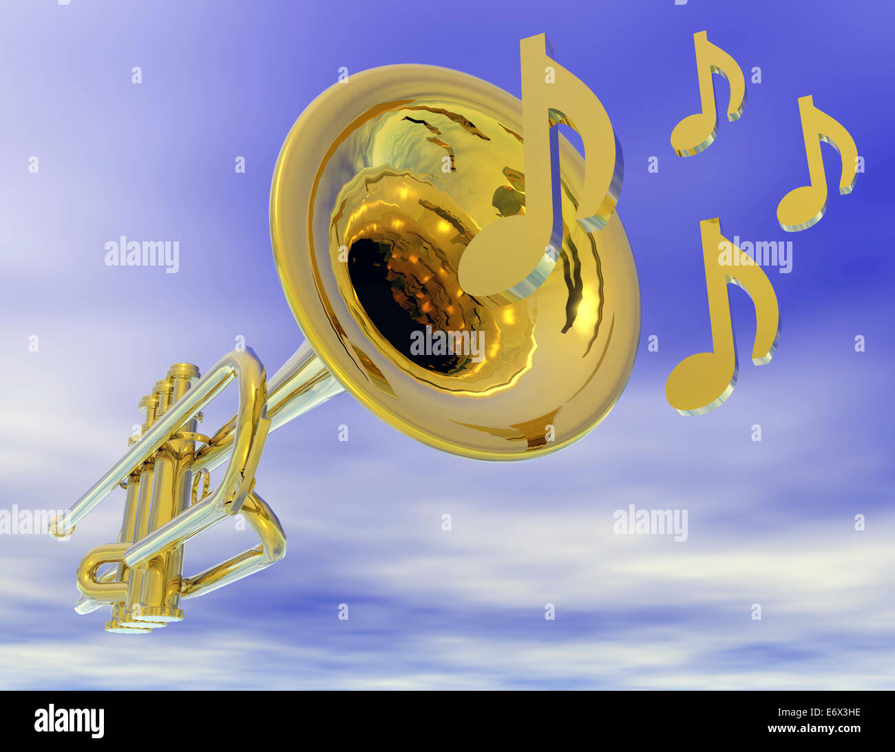 Digital visualization of a trumpet Stock Photo - Alamy