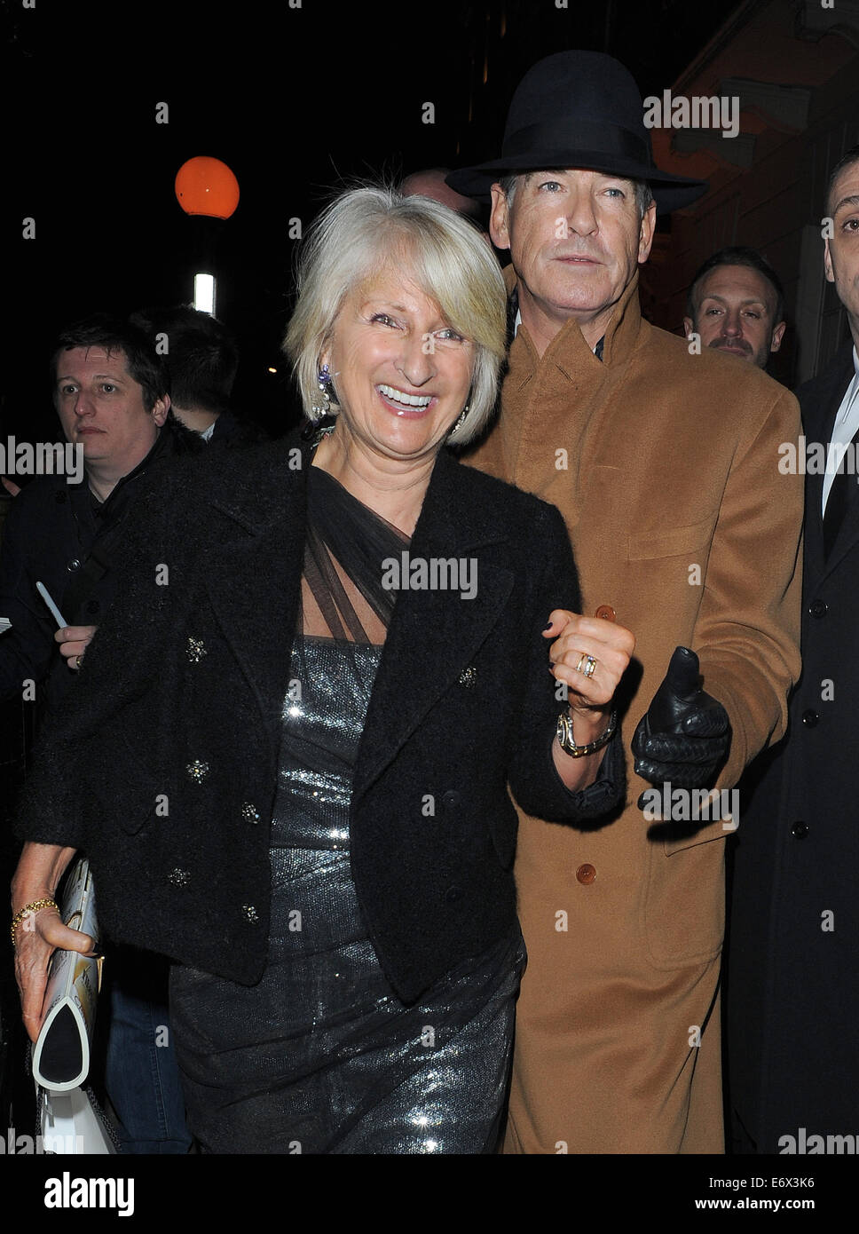 Pierce Brosnan walking in Mayfair with a female companion Featuring ...
