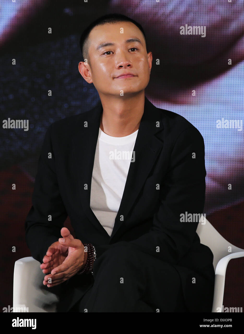 Beijing, China. 1st Sept, 2014. Actor Wen Zhang attends the press ...