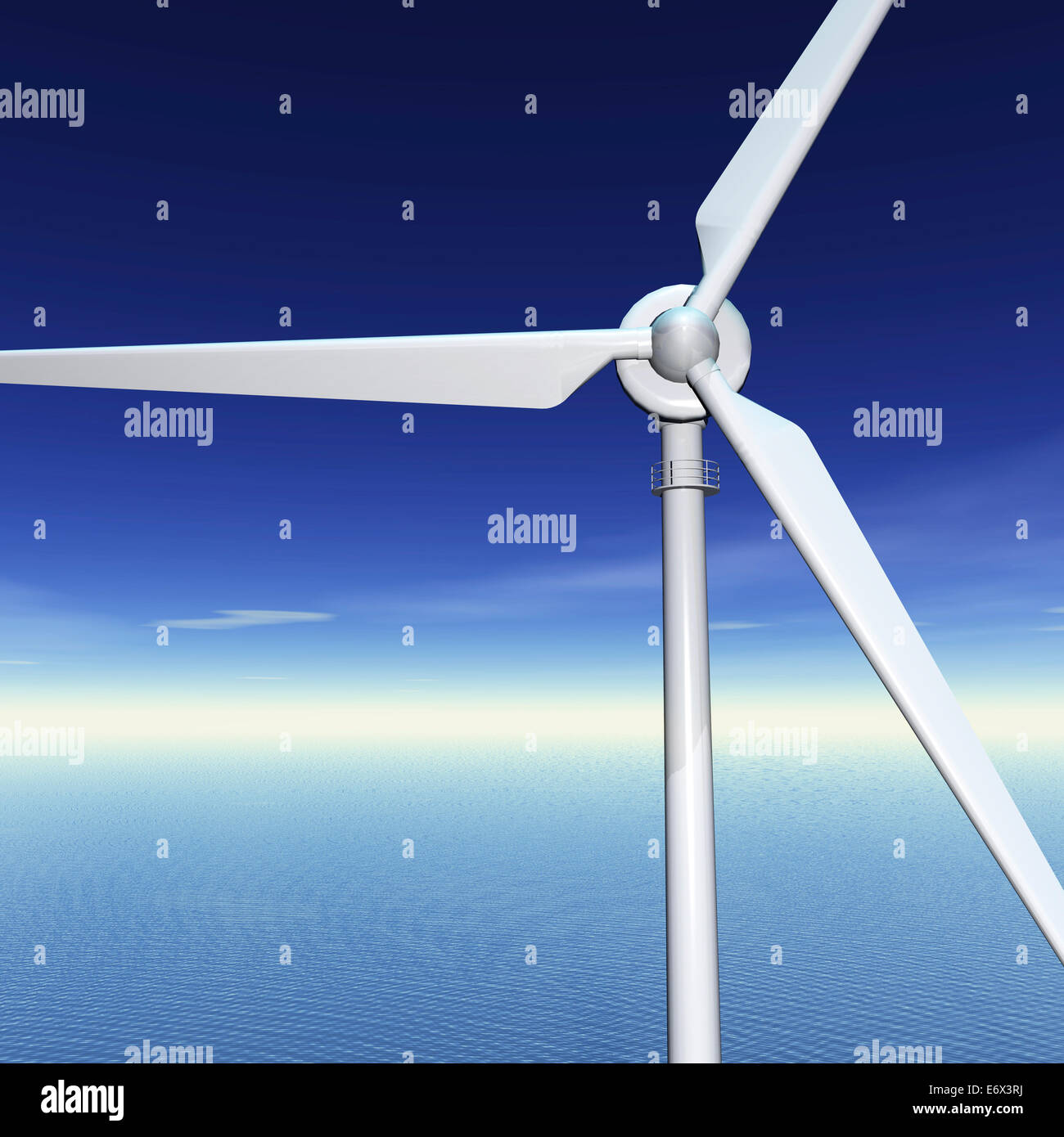 Digital visualization of a wind generator Stock Photo - Alamy