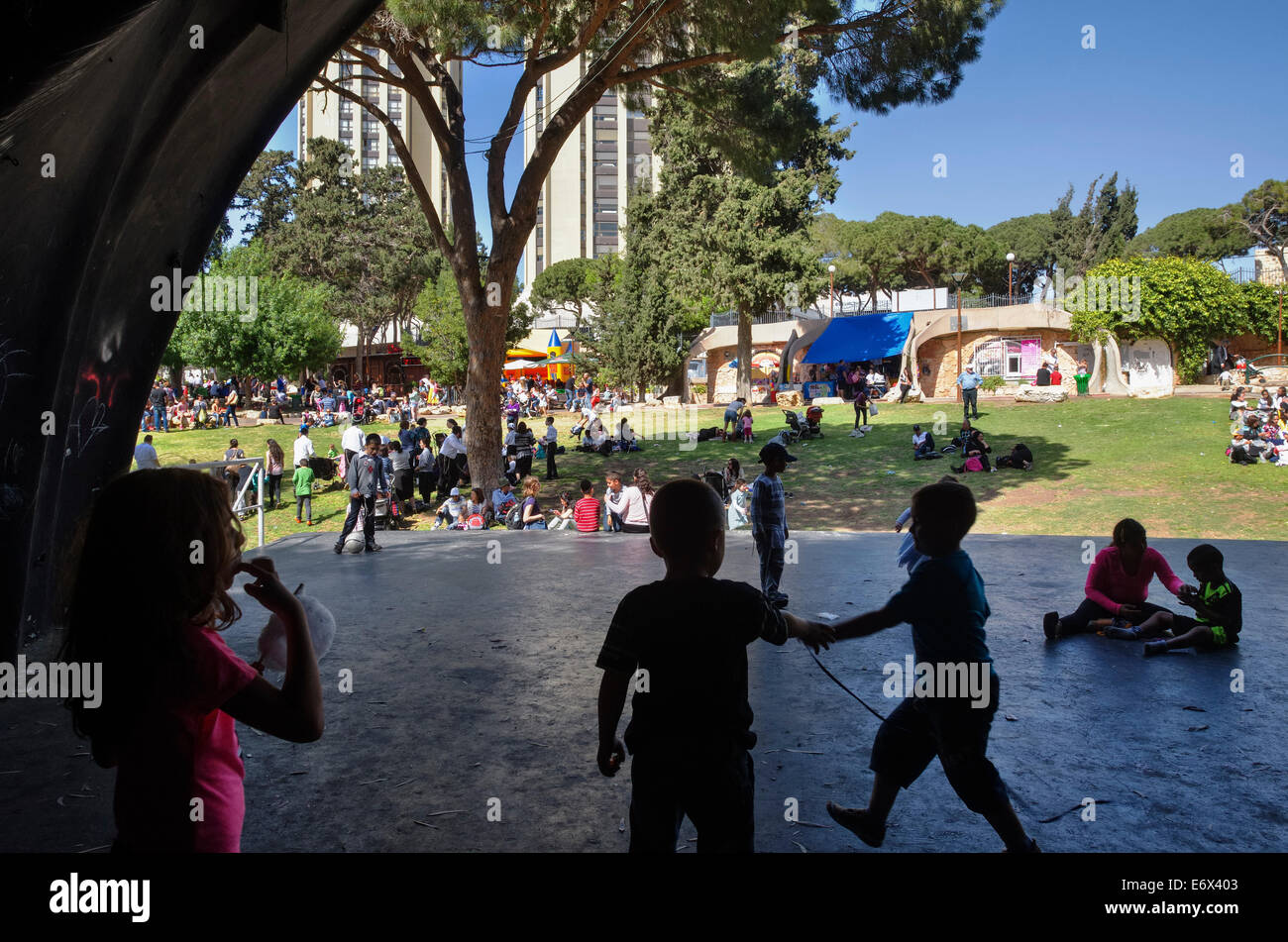Children playing in the park, Haifa, Israel Stock Photo - Alamy