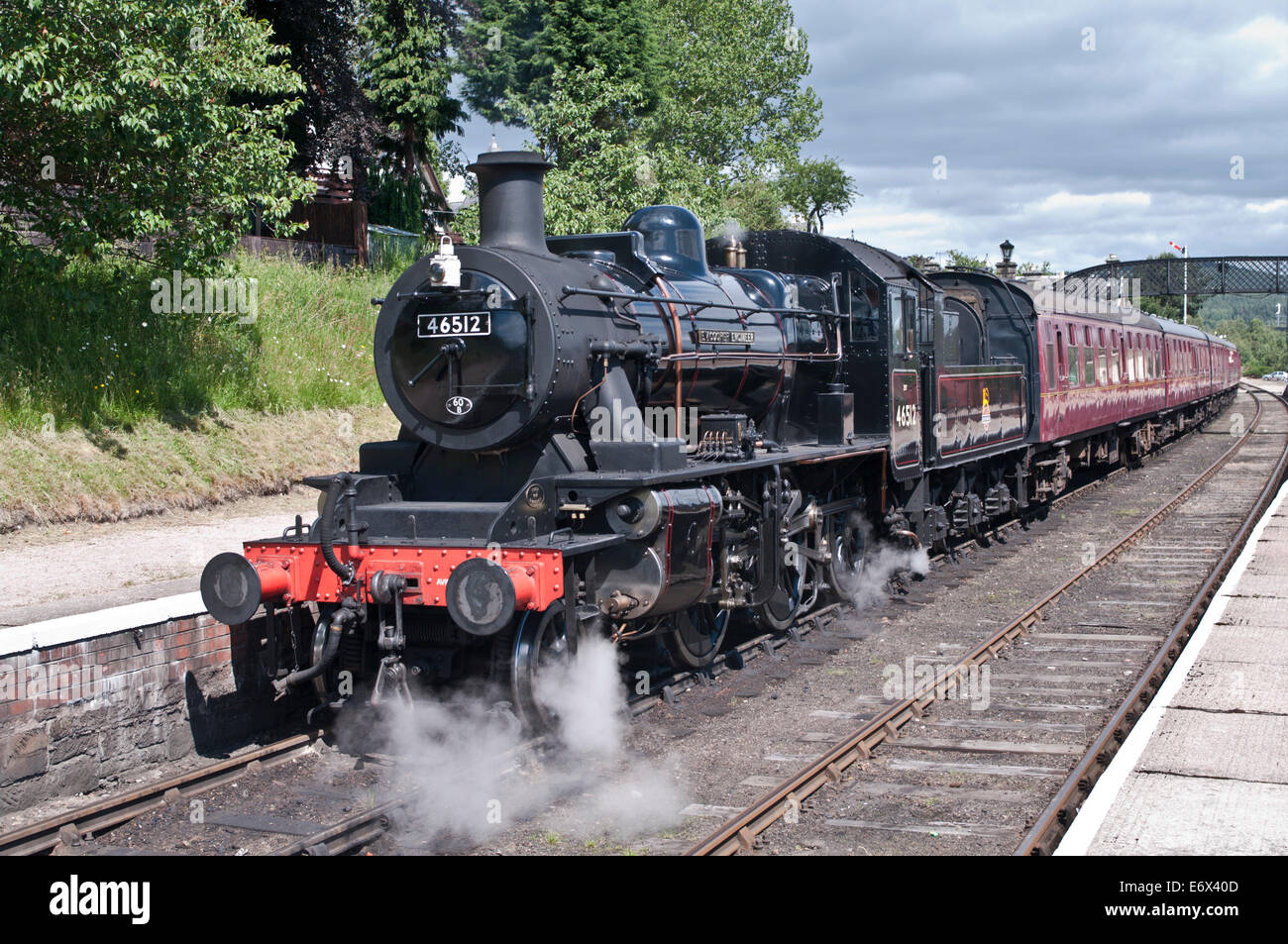 Restored steam locomotive E.V. Cooper Engineer at Boat of Garten ...