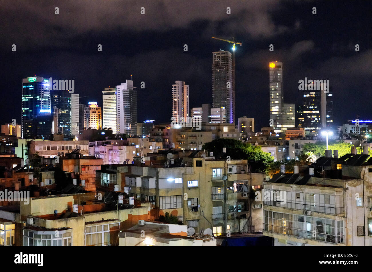 Night view of Tel Aviv, Israel Stock Photo - Alamy