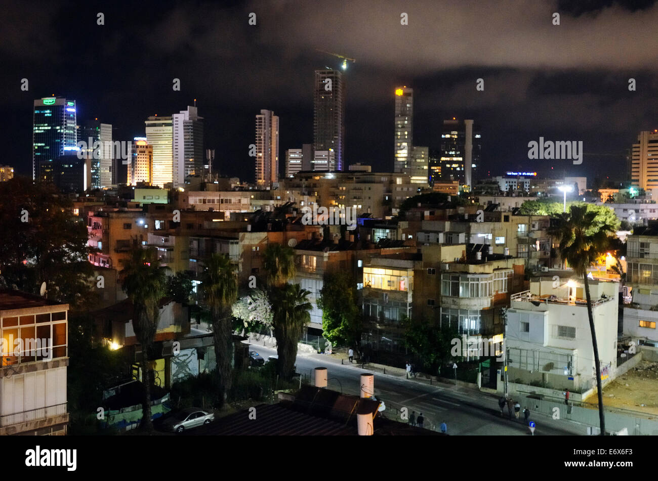 Ariel view of city night hi-res stock photography and images - Alamy