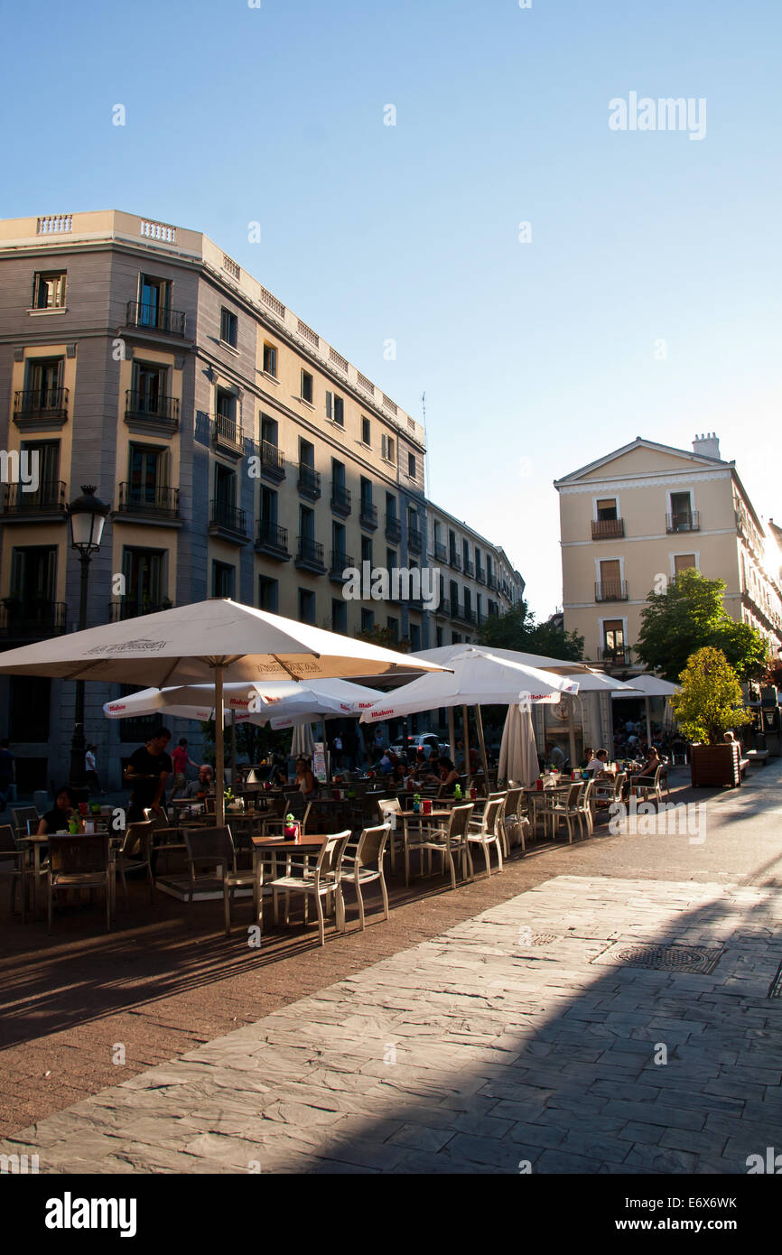Terrace bar, El Prado museum area, Madrid Stock Photo - Alamy