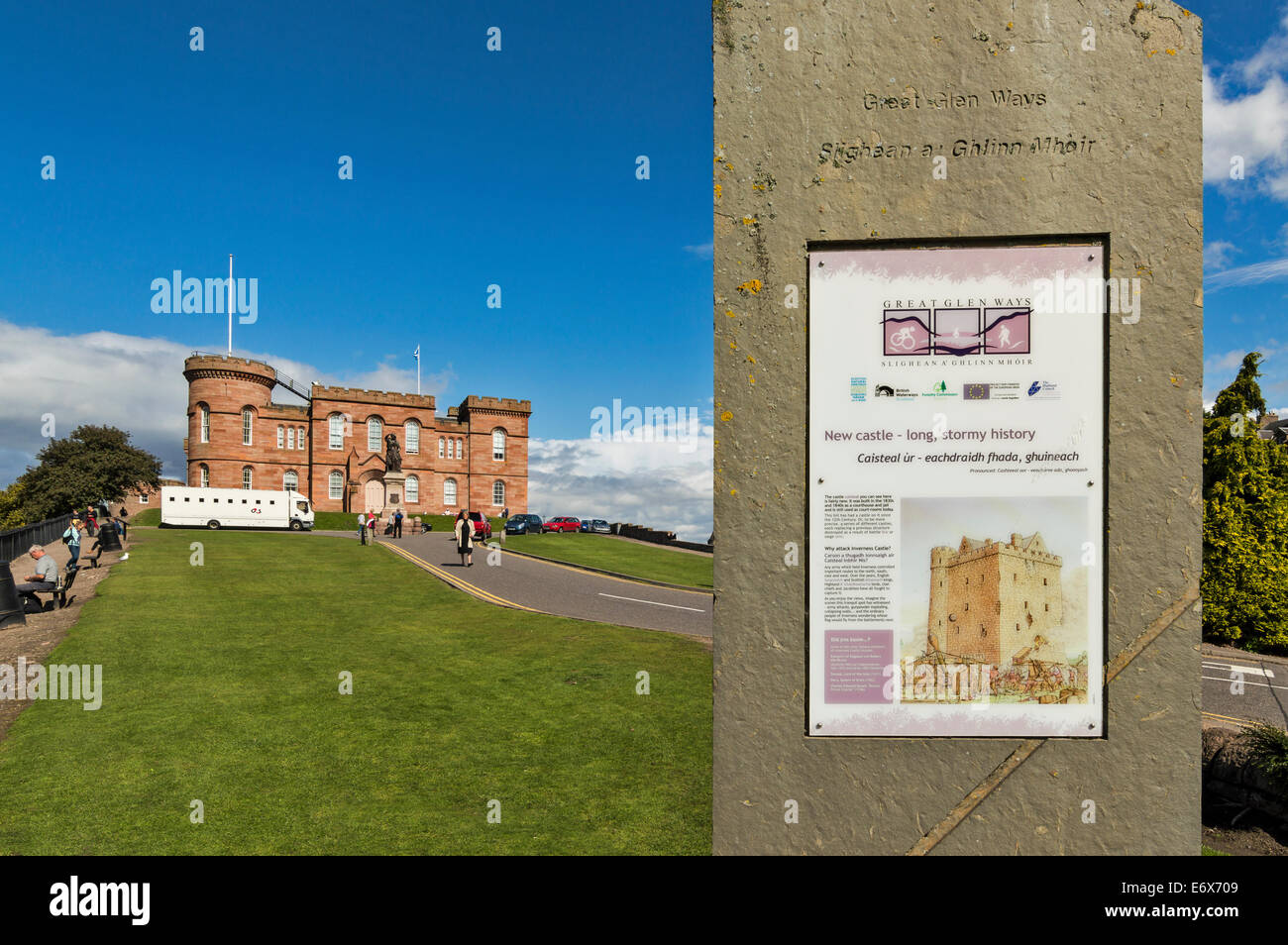INVERNESS CASTLE SCOTLAND WITH G4S PRISONER VAN OUTSIDE THE LAW COURT ...