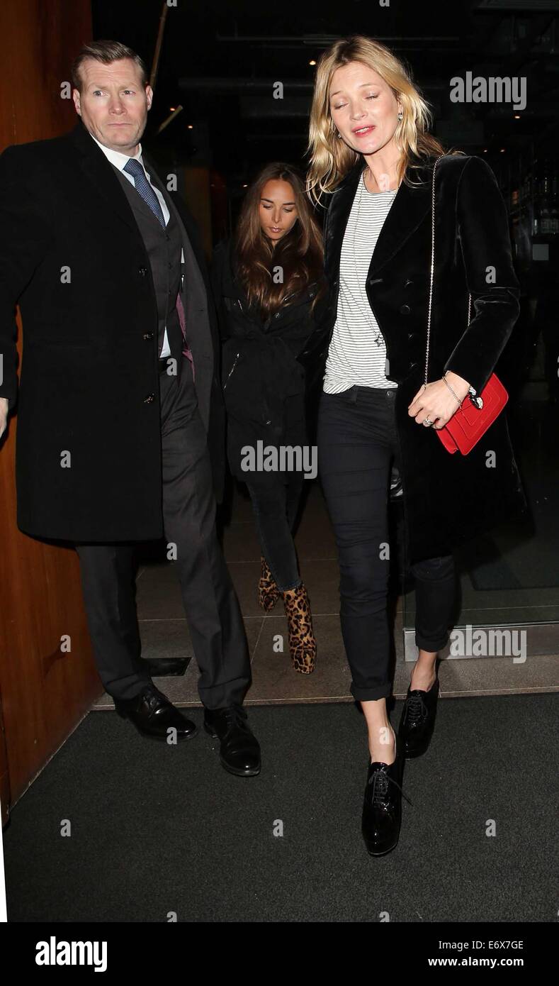 Kate Moss leaving japanese restaurant, Zuma with Sir Philip Green and ...