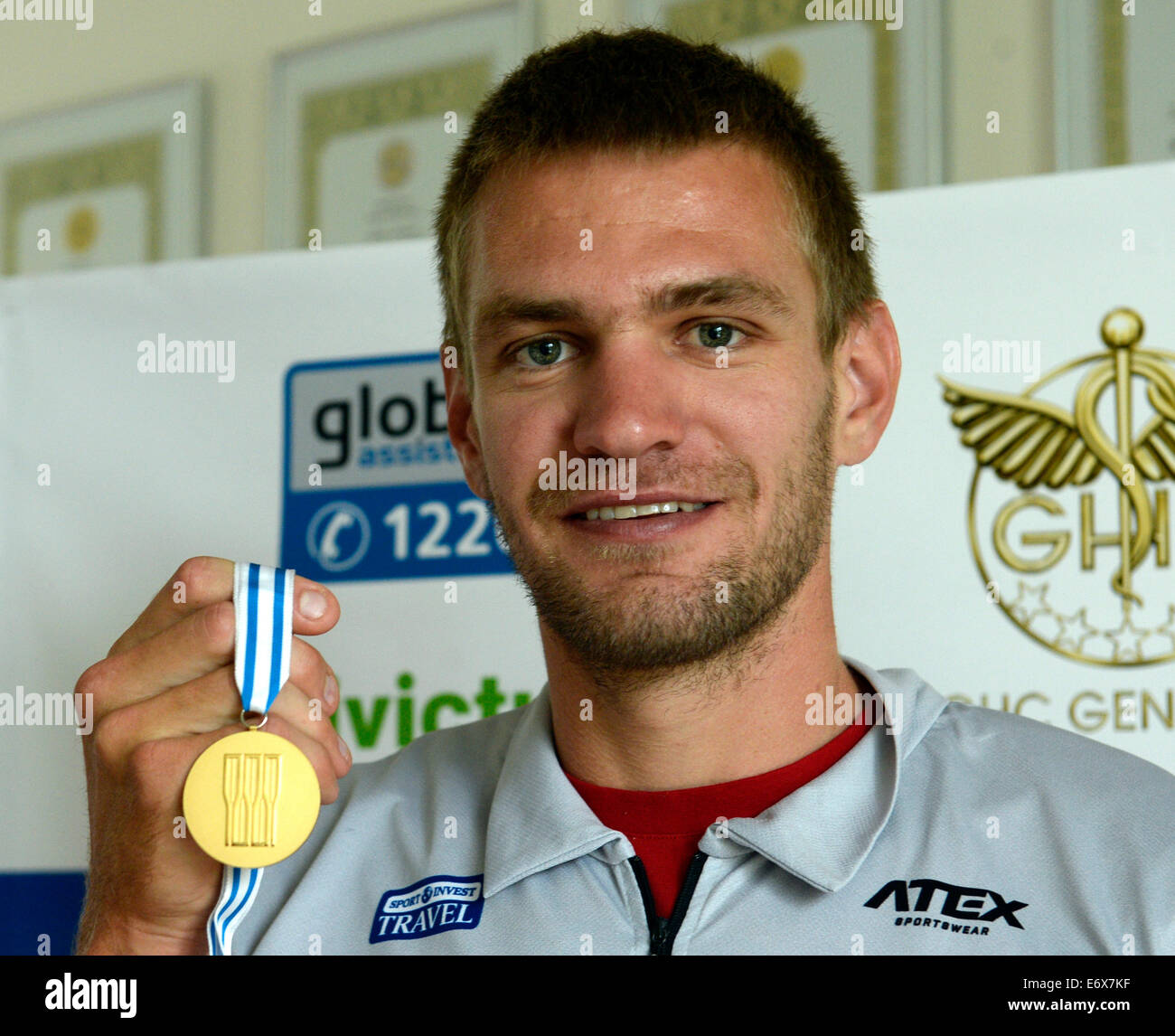Prague, Czech Republic. 1st Sep, 2014. Ondrej Synek, Czech gold ...