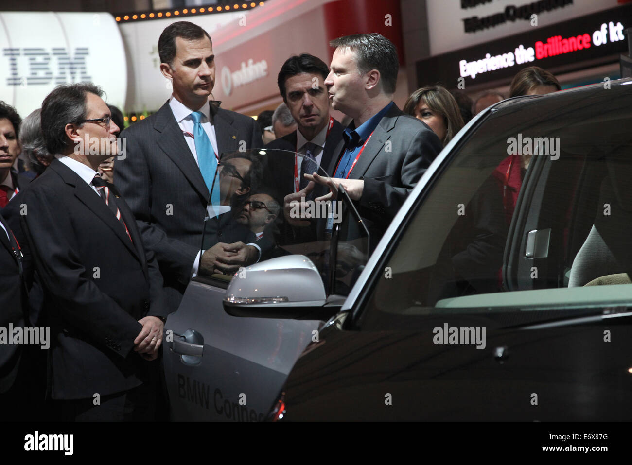 Spanish Crown Prince of Asturias Felipe de Borbon attends the GSMA ...