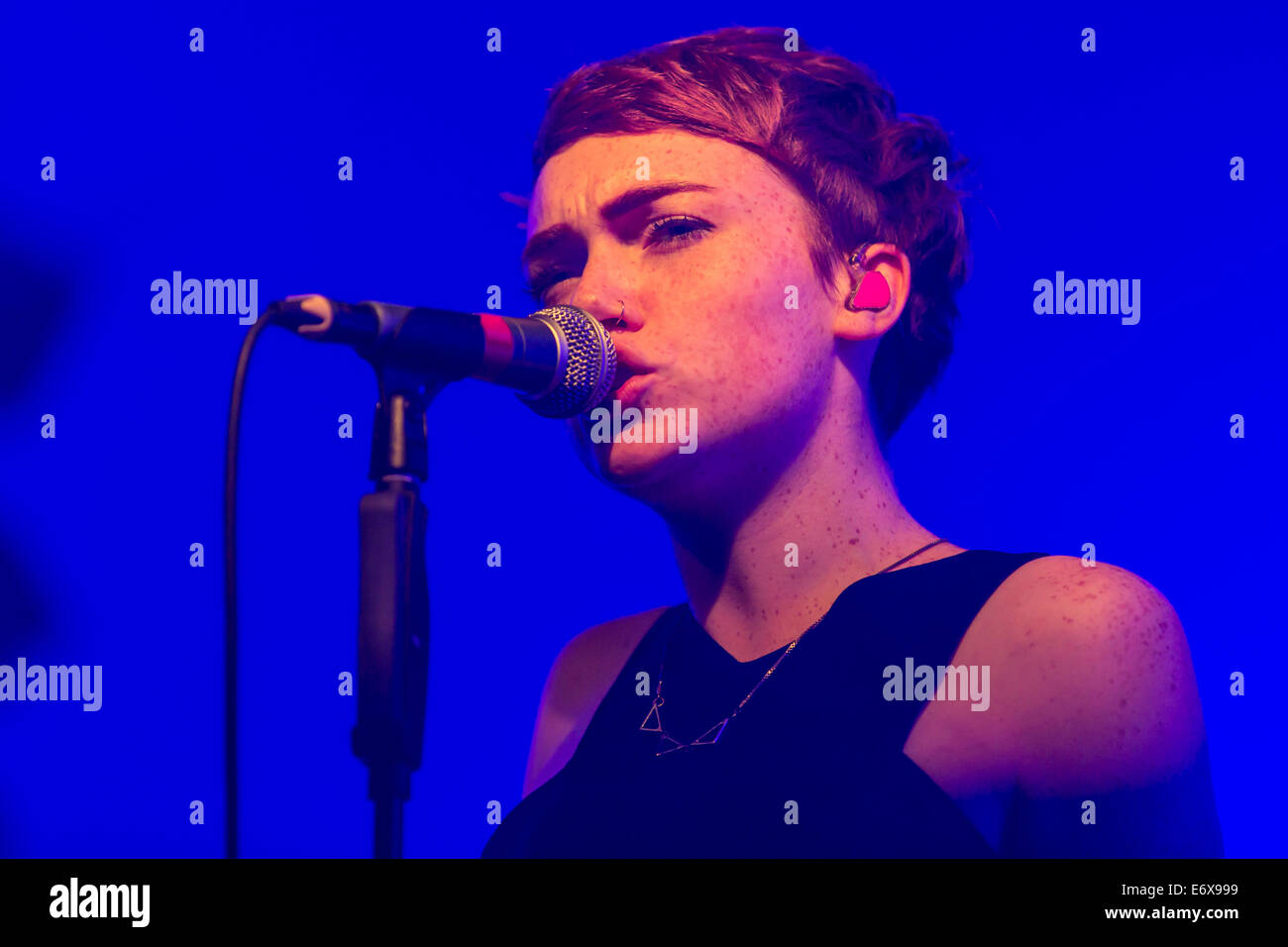 The British singer Chloe Howl, performing live at the Blue Balls ...
