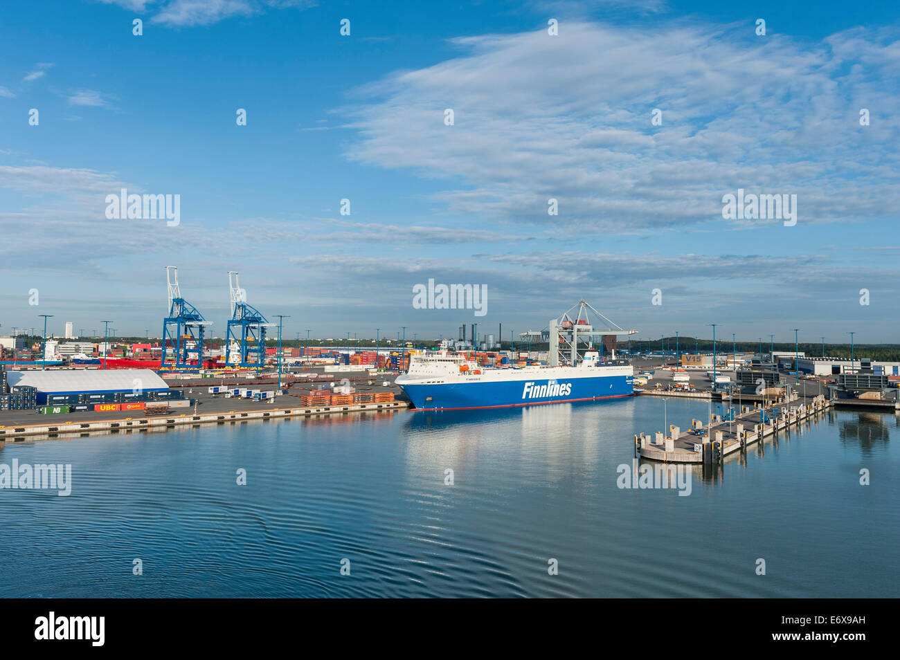 Cargo Port Of Helsinki Finnwave Container Ship Of Finnlines Group Cargo Port Of Helsinki Finnwave Container Ship Of Finnlines Group