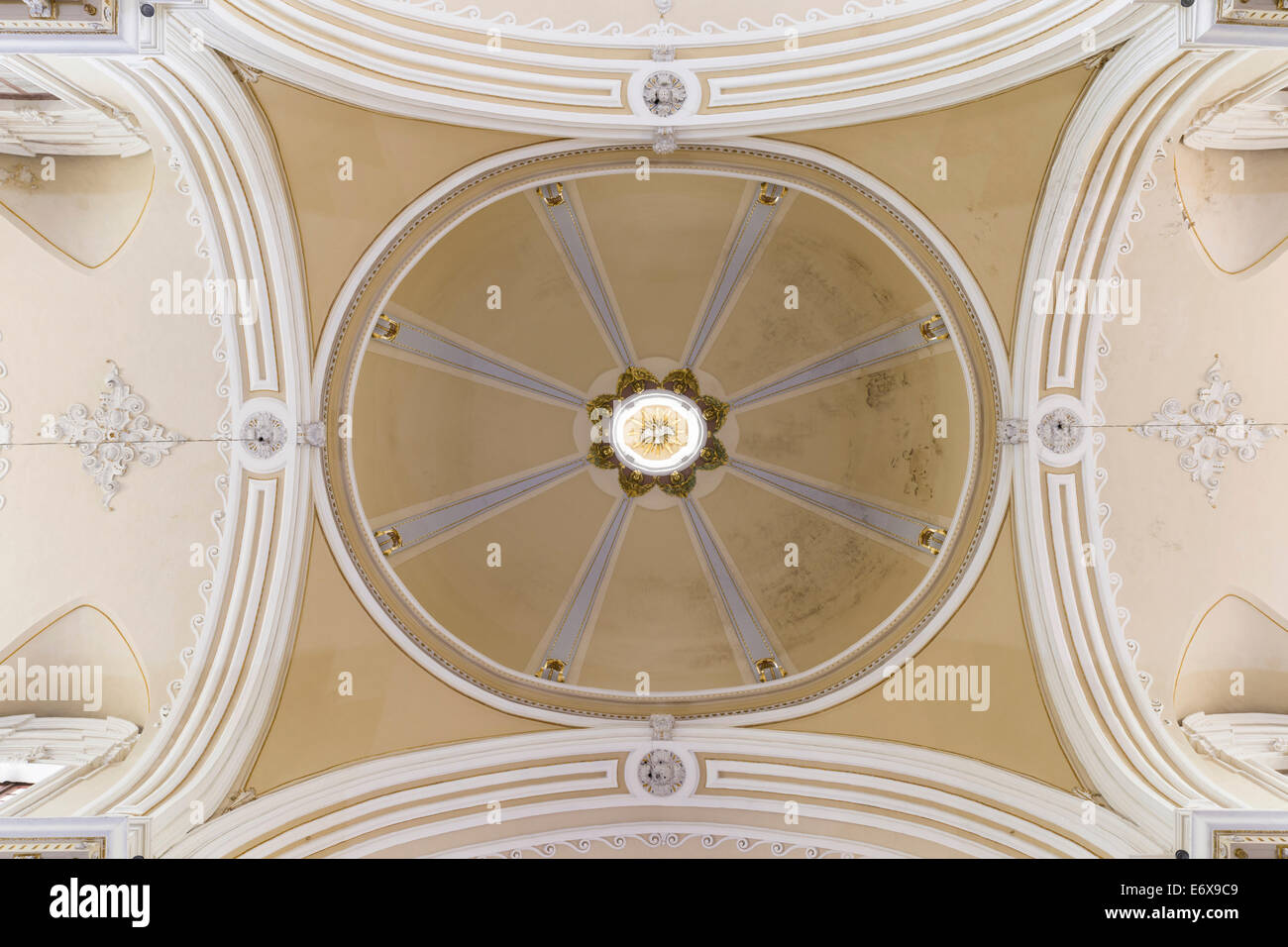 Crossing or intersection of the dome with the representation of the ...