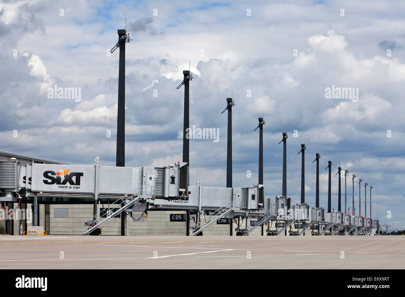 Berlin Brandenburg Airport BER under construction, South Pier gates ...