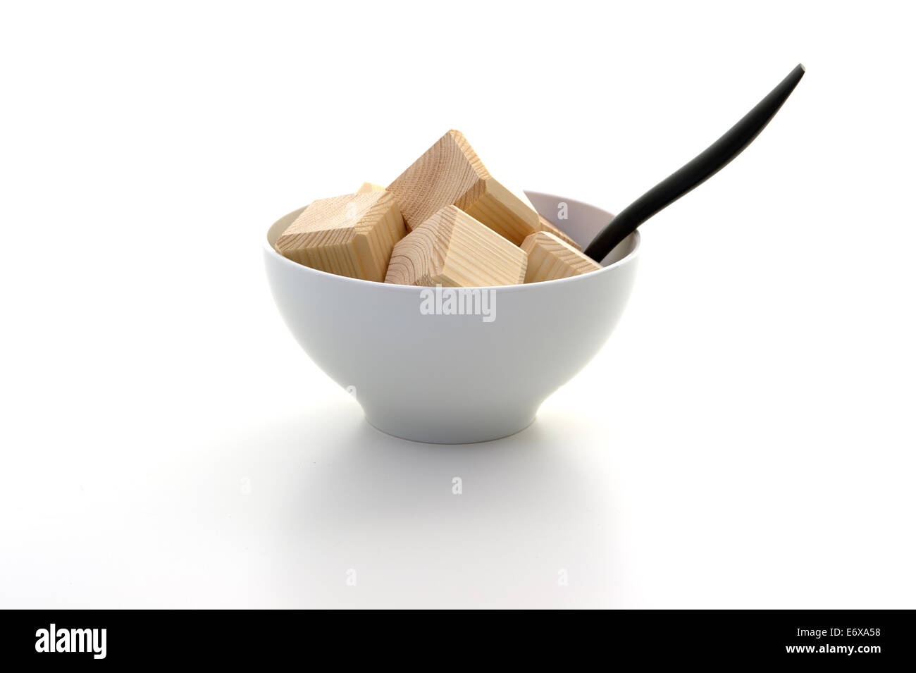 Bowl of Wooden Blocks Stock Photo - Alamy