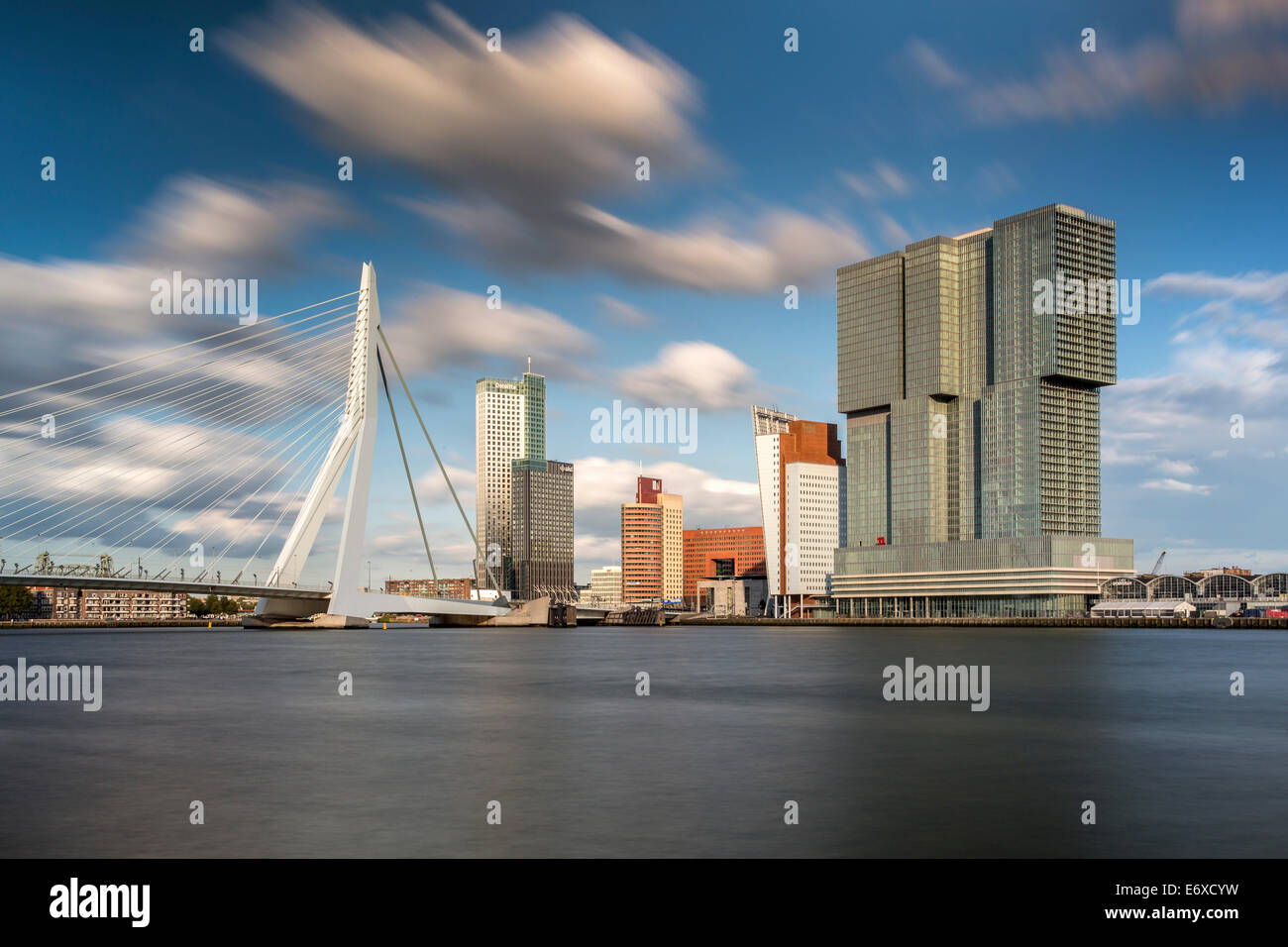 Netherlands, Rotterdam, cruise terminal. From Right De Rotterdam ...