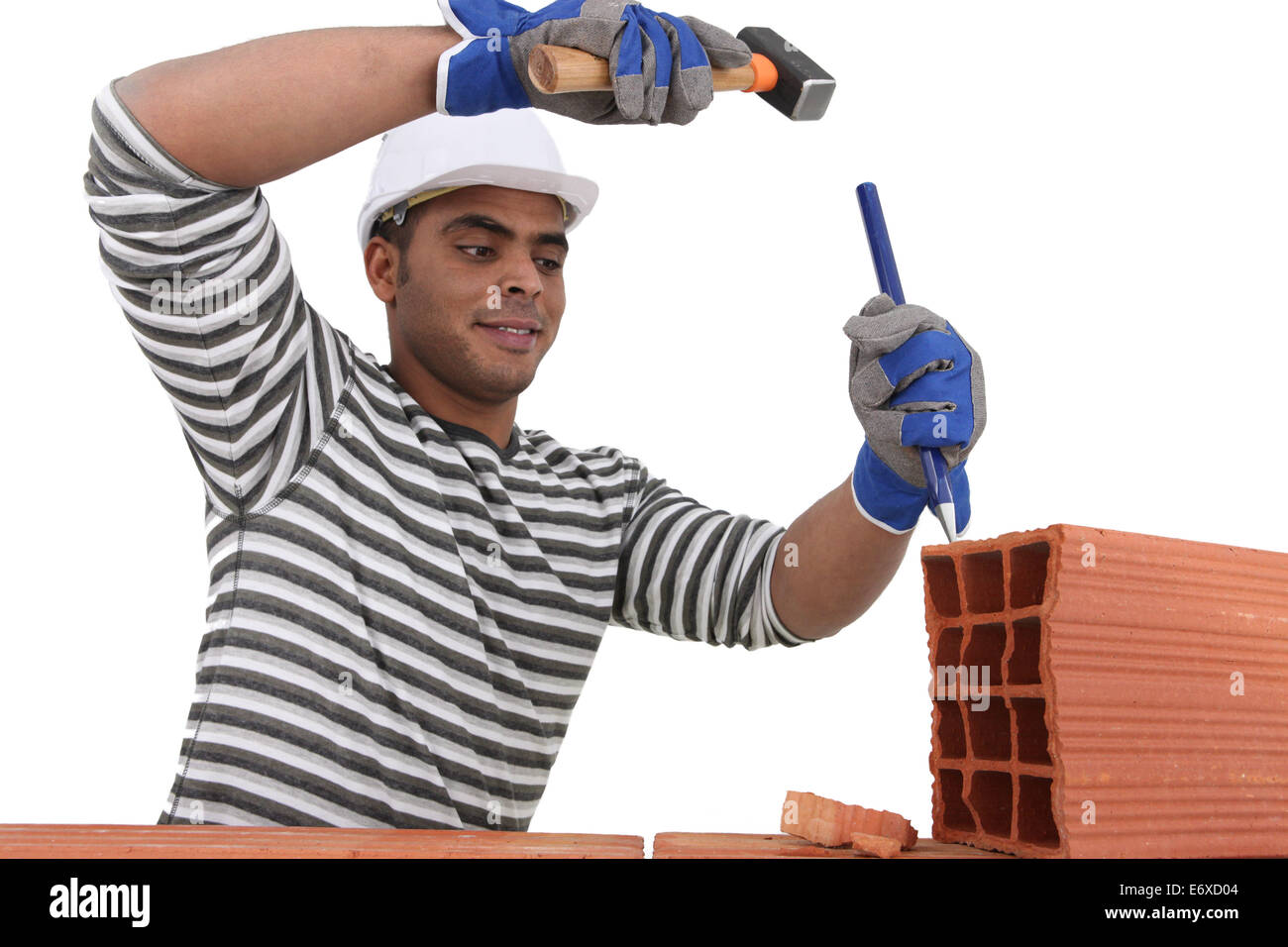 Stonemason using mallet hi-res stock photography and images - Alamy