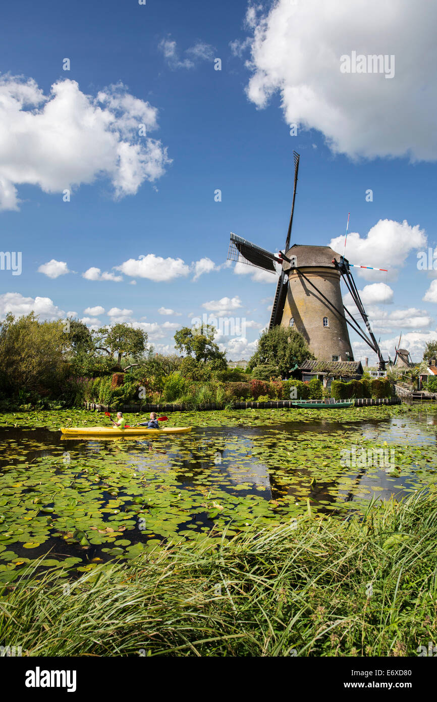 Netherlands, Kinderdijk, Windmills in Alblasserwaard polder, Unesco ...