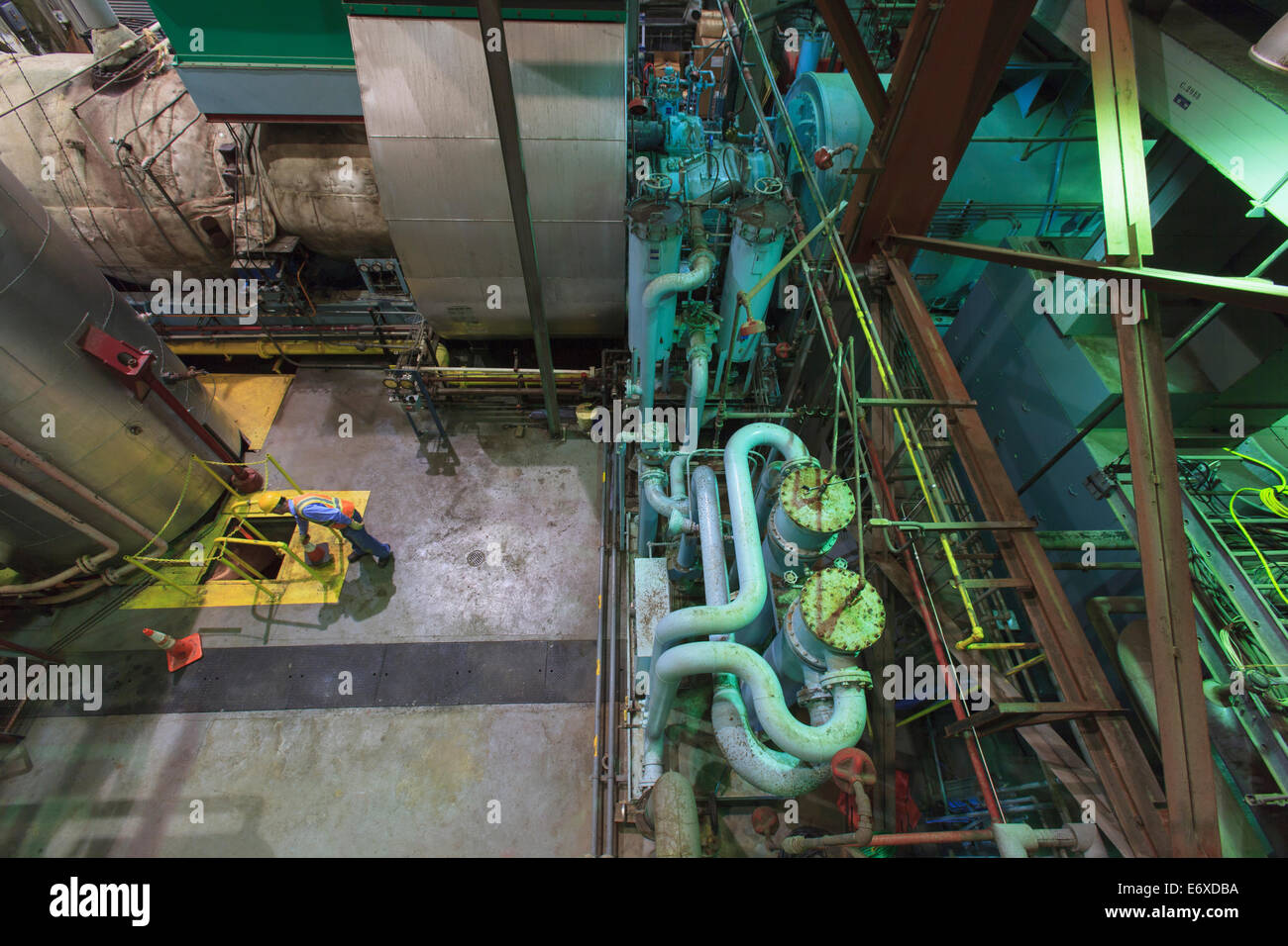 Engineer in gas turbine electric power plant exhaust gas and ...