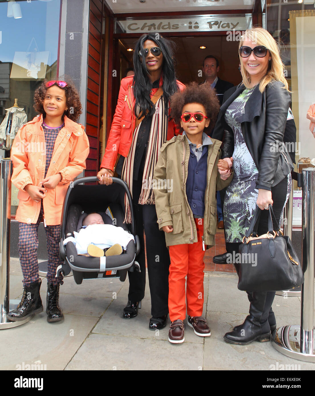 Sinitta and Laura Hamilton visit Childsplay clothing shop in Ilford ...