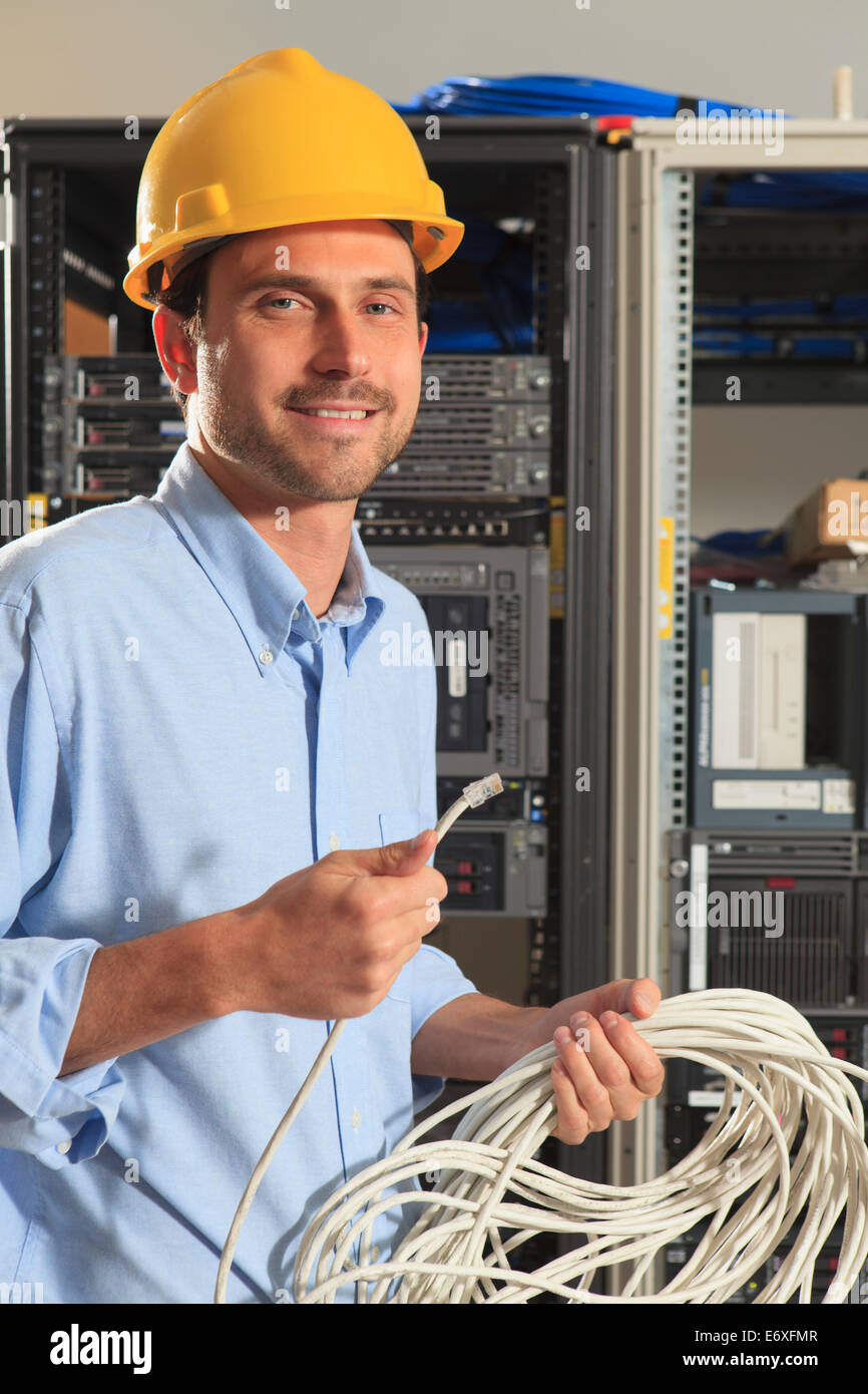 Smiling working man preparing hi-res stock photography and images - Alamy