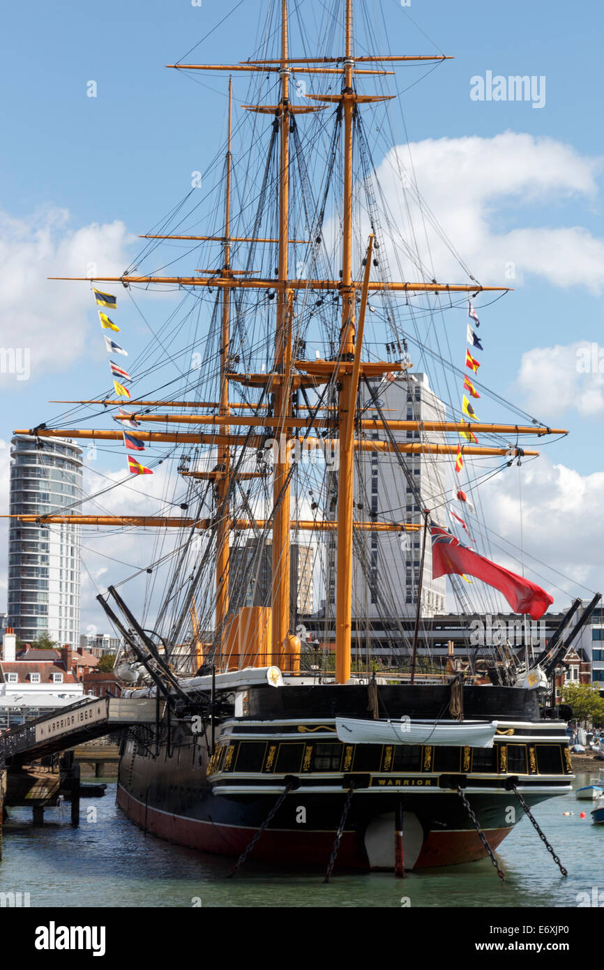 HMS Warrior portsmouth hampshire england uk gb Stock Photo - Alamy