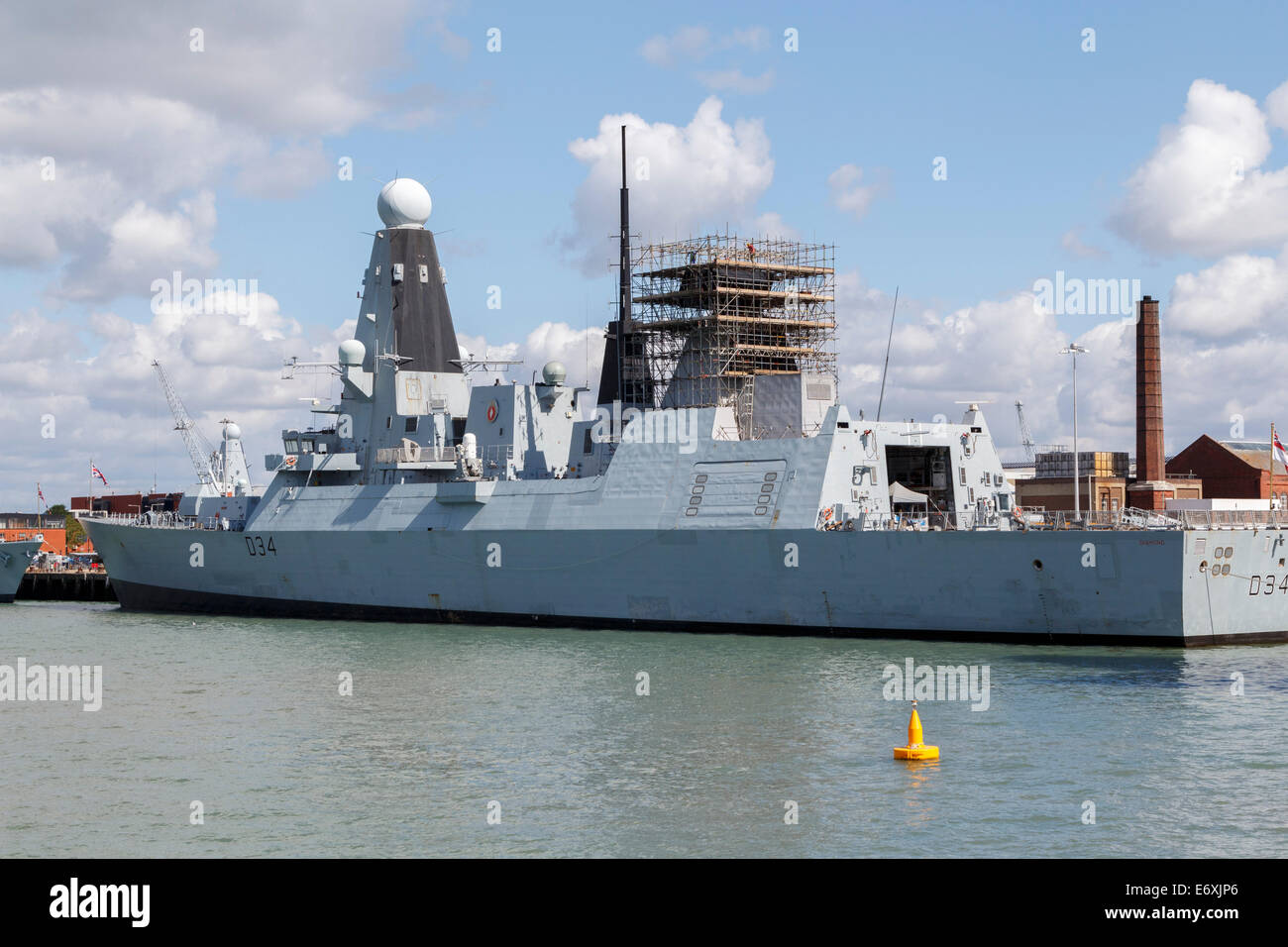 HMS Diamond D34 Type 45 Daring-class air defence portsmouth docks uk gb ...