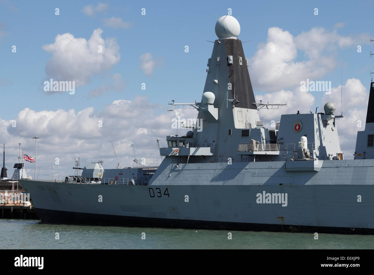 HMS Diamond D34 Type 45 Daring-class air defence portsmouth docks uk gb ...