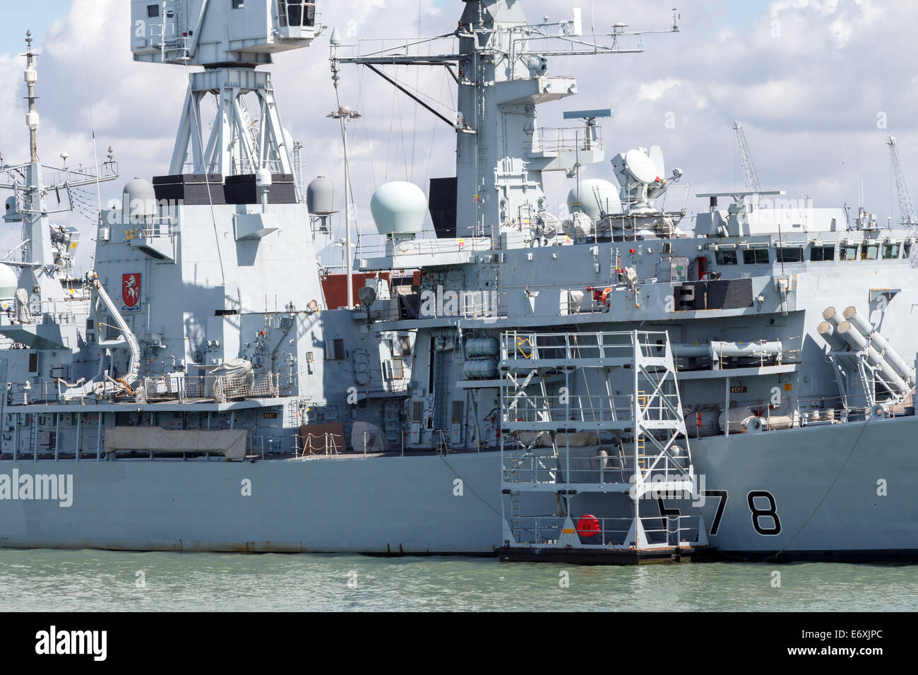 HMS Kent F78 Type 23 Duke class frigate portsmouth docks hampshire uk ...