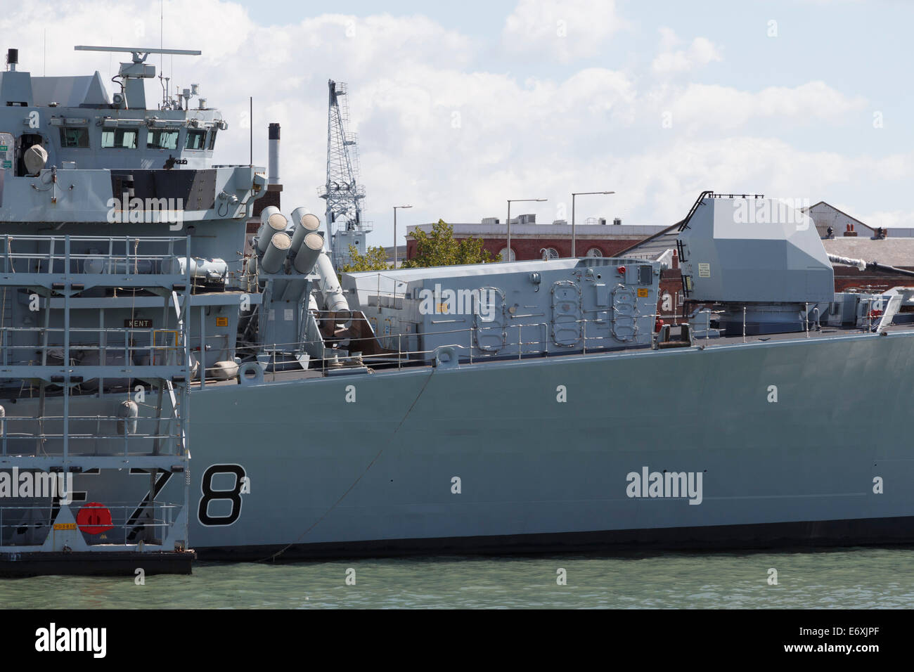 HMS Kent F78 Type 23 Duke class frigate portsmouth docks hampshire uk ...