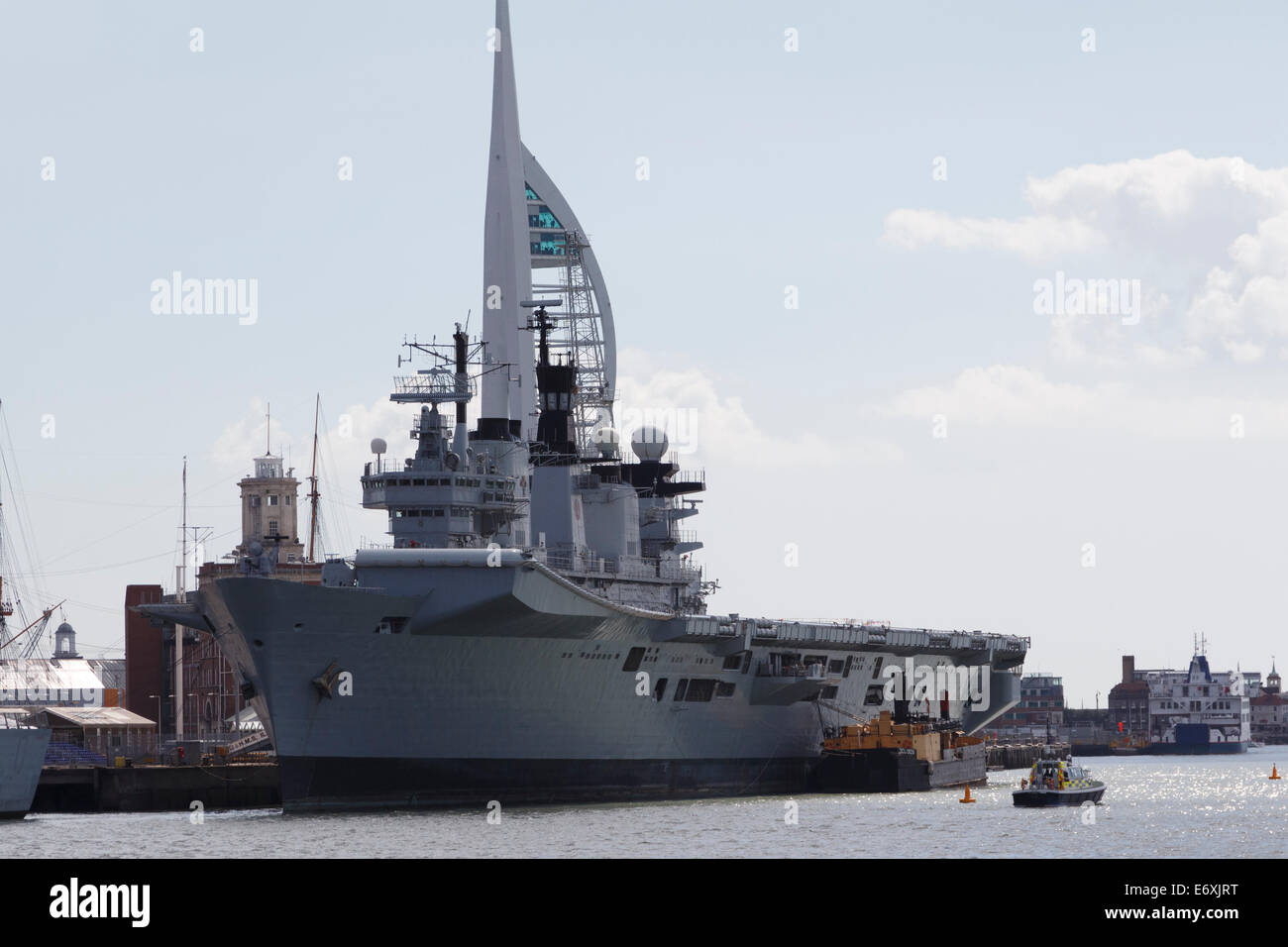 HMS Illustrious Invincible class aircraft carrier RO6 portsmouth uk gb ...