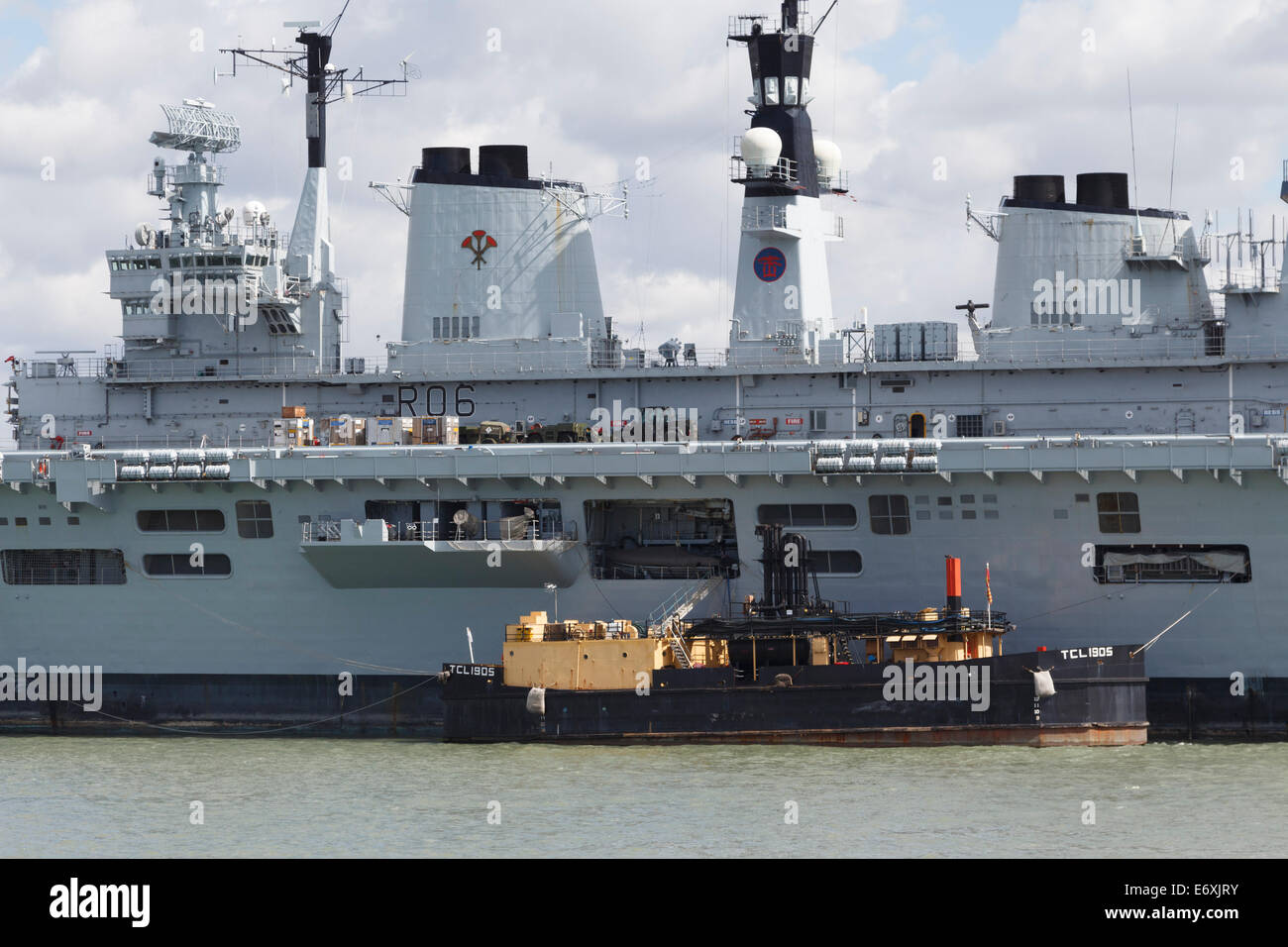 HMS Illustrious Invincible class aircraft carrier RO6 portsmouth uk gb ...