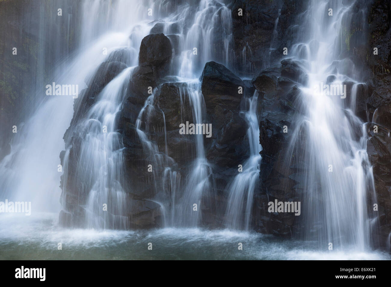 Lily waterfall near the village of Ampefy, Madagascar, Africa Stock ...