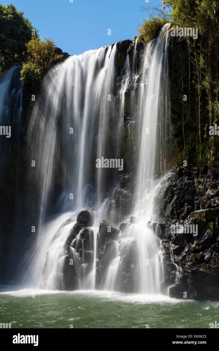 Lily waterfall near the village of Ampefy, Madagascar, Africa Stock ...