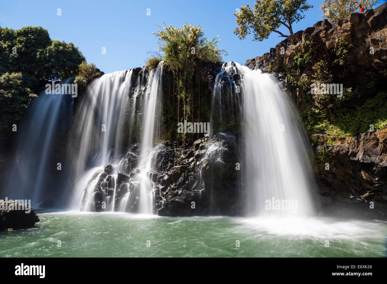 Lily waterfall near the village of Ampefy, Madagascar, Africa Stock ...