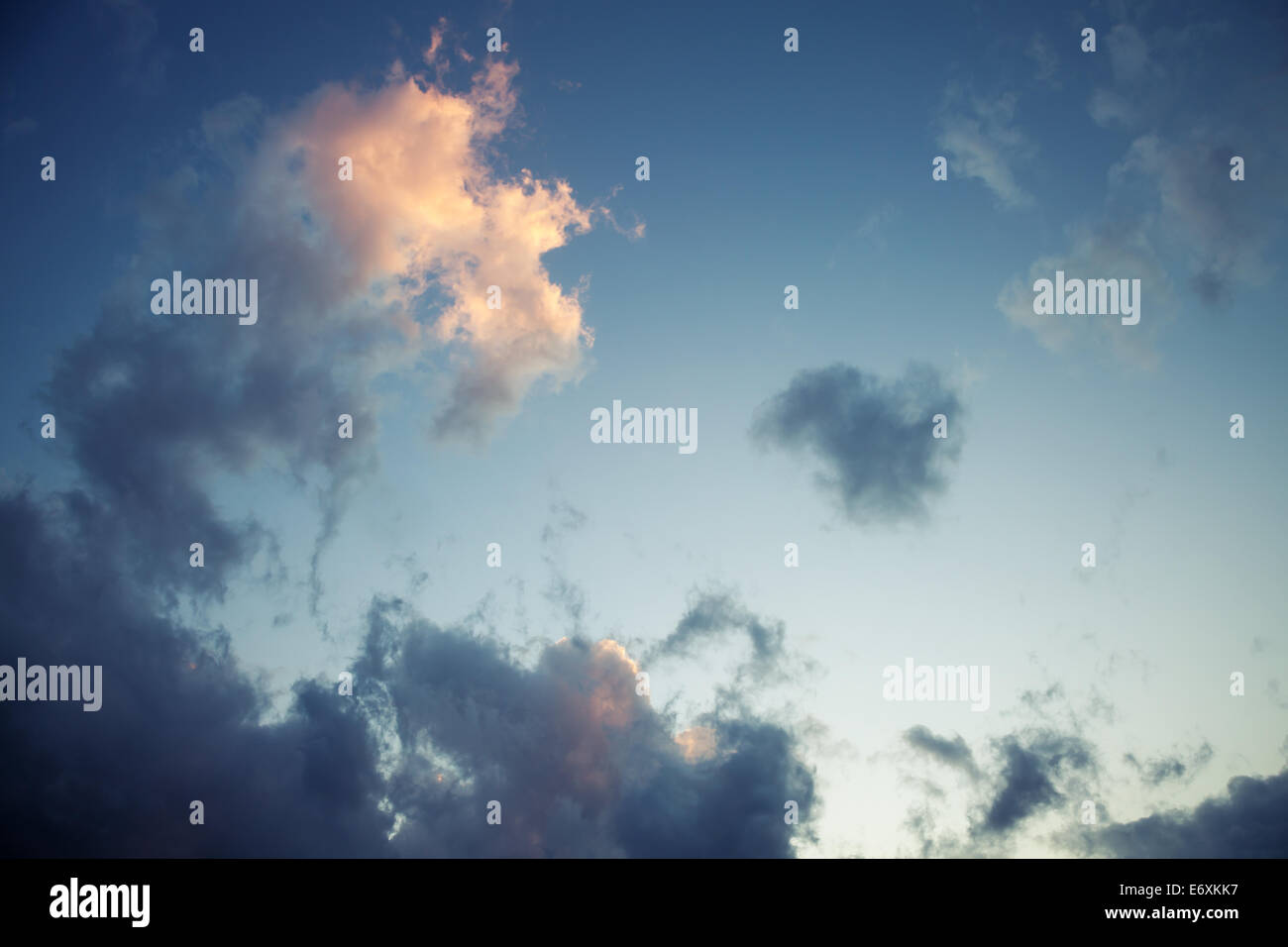 Evening dark cloudy sky, background photo texture Stock Photo - Alamy