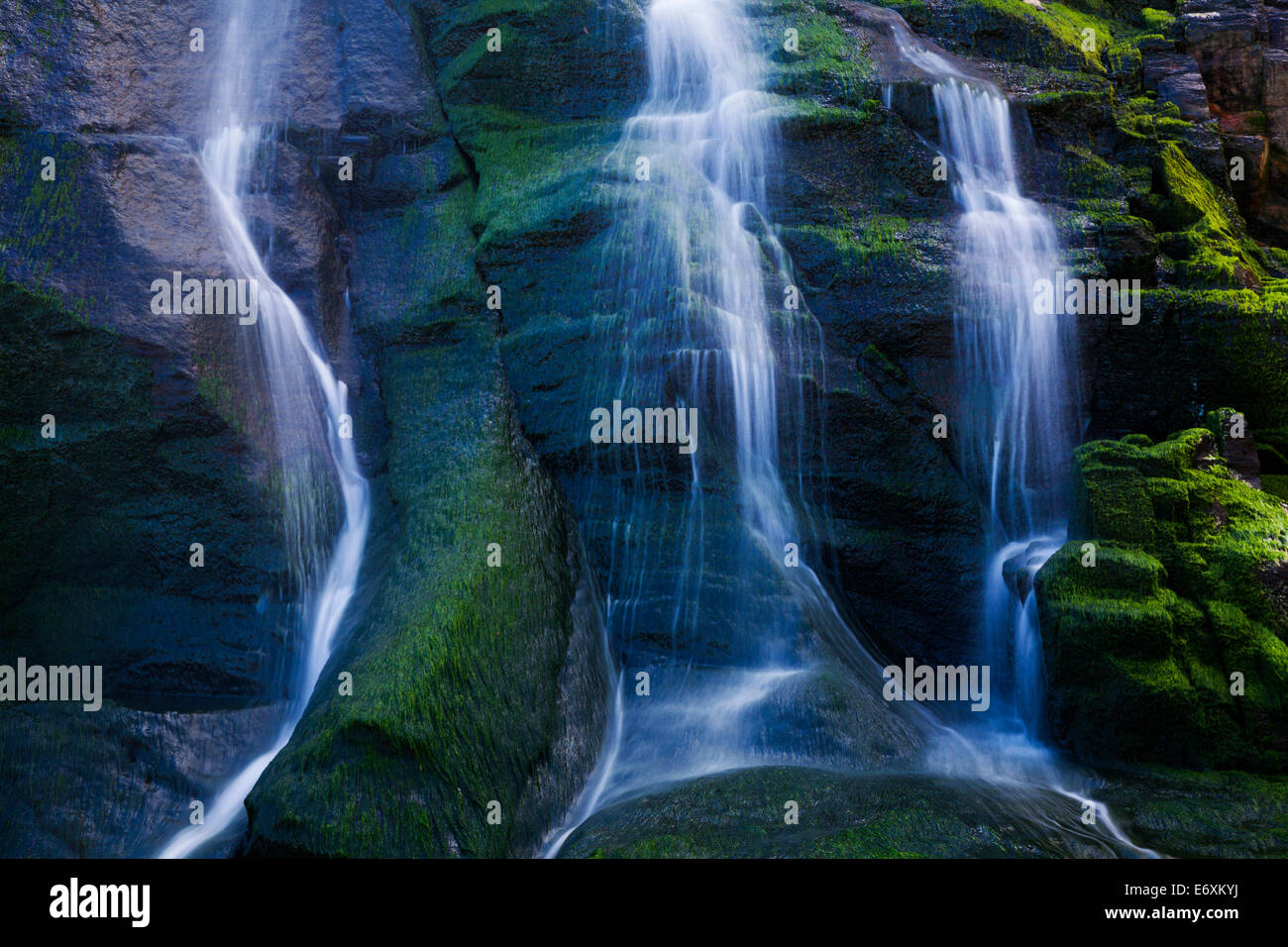 Waterfall, Tresaith Beach, Ceredigion, West Wales, U.K Stock Photo - Alamy
